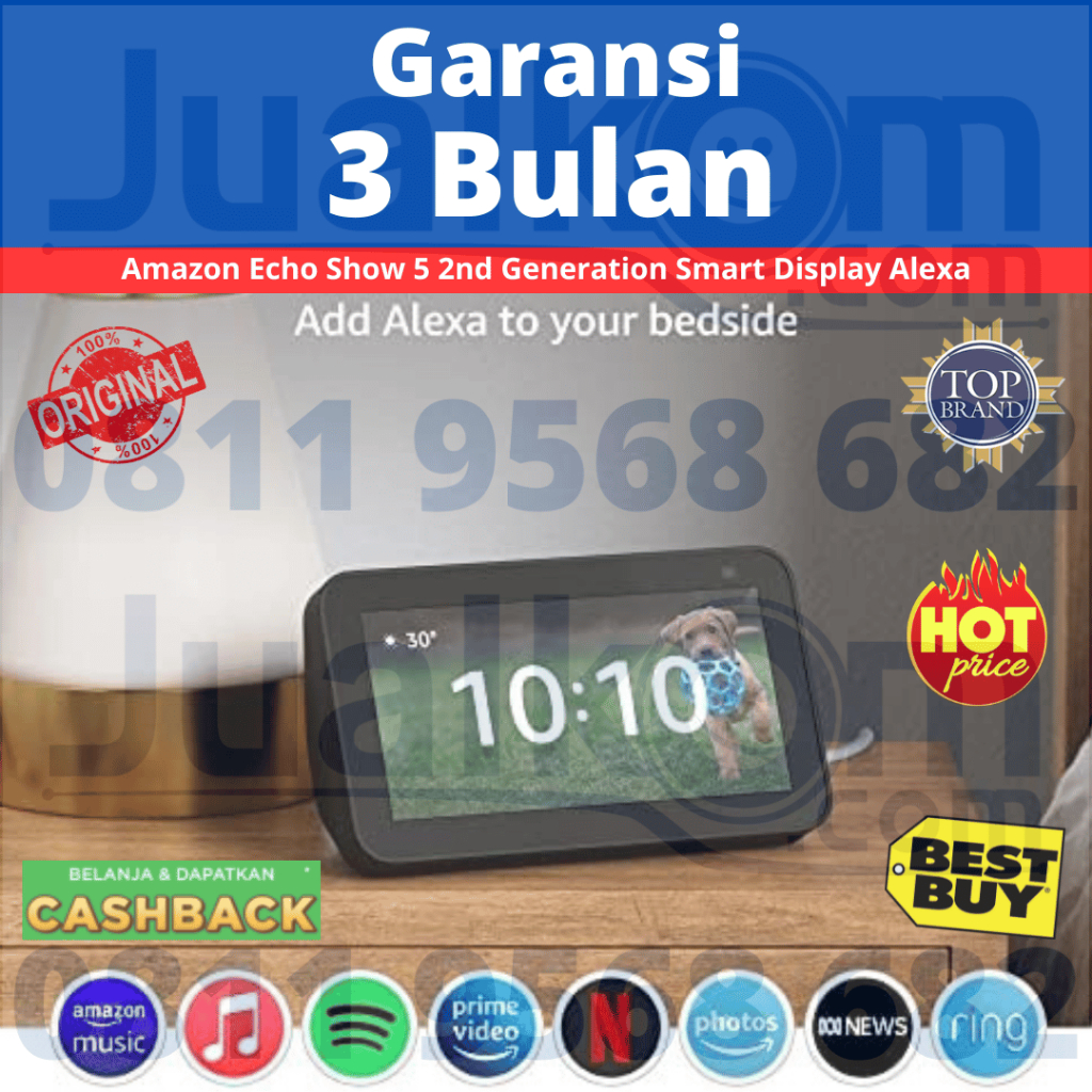 Jual Amazon Echo Show 5 2nd Generation Smart Display with Alexa Gen2 ...