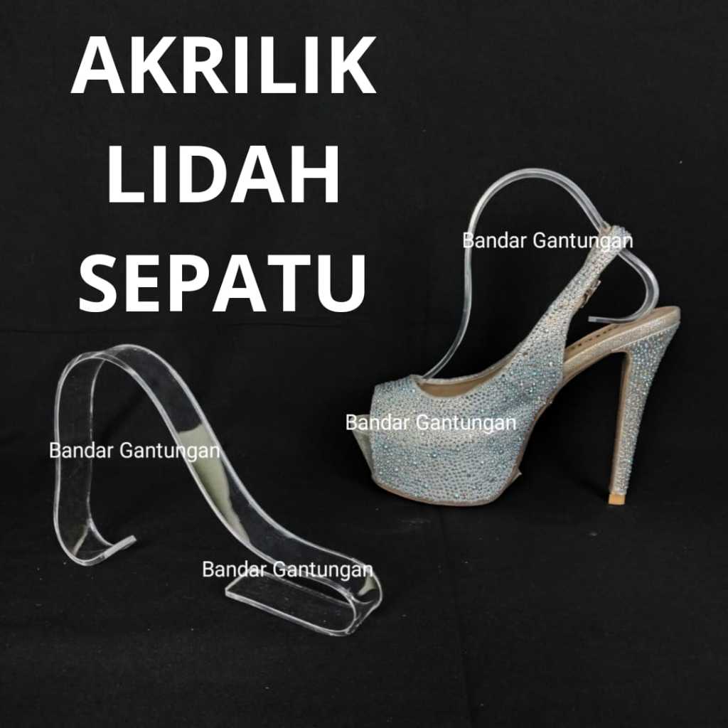 Jual Display Lidah Sepatu Akrilik Sepatu Display Penyangga Sepatu ...