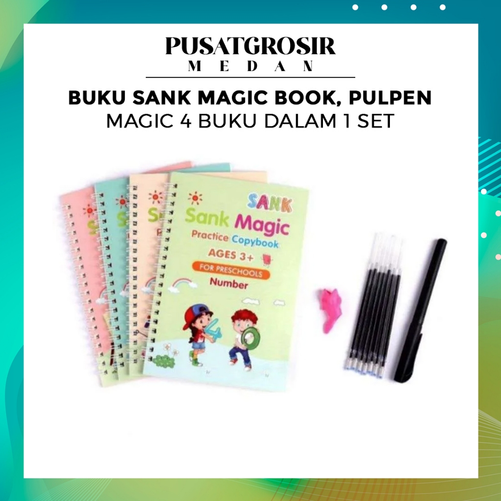 Jual BUKU SANK MAGIC BOOK, PULPEN MAGIC 4 BUKU DALAM 1 SET | Shopee ...