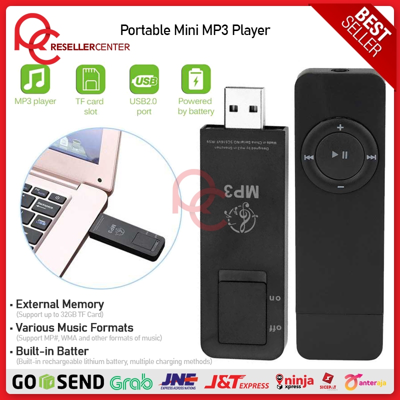 Jual [MINI MP3 PLAYER] Portable Mini MP3 Player Support Micro SD TF ...
