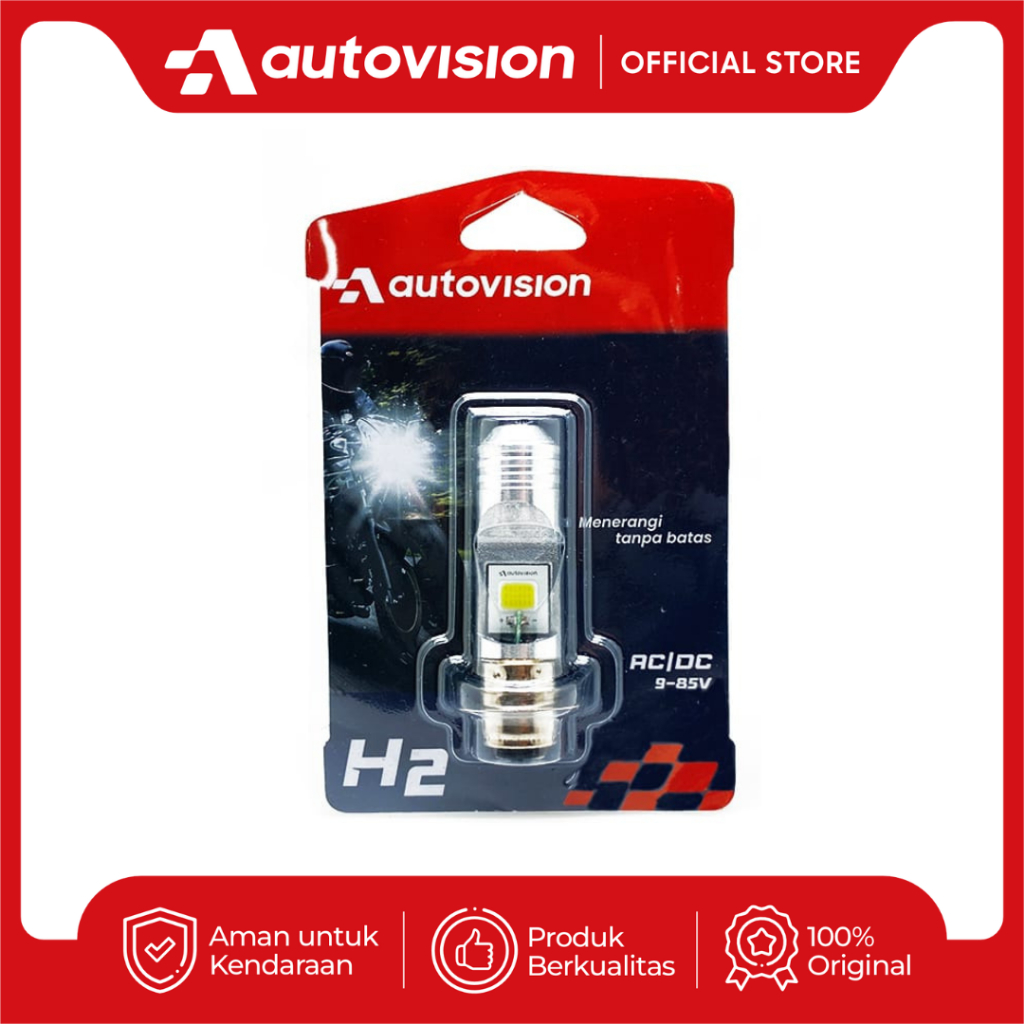Jual LED Headlight/Lampu Motor H2 M5/H6 & HS1/H4 6500K 12V 7W/7W | Shopee Indonesia