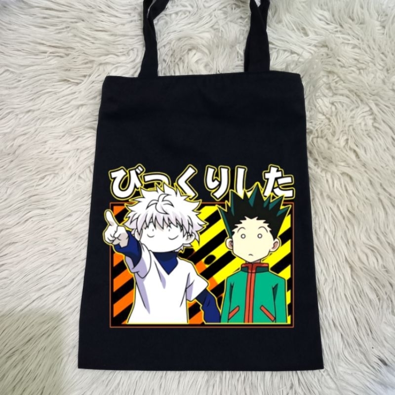Jual Totebag Hitam Anime Hunter X Hunter Killua Zoldyk 100% Kanvas ...