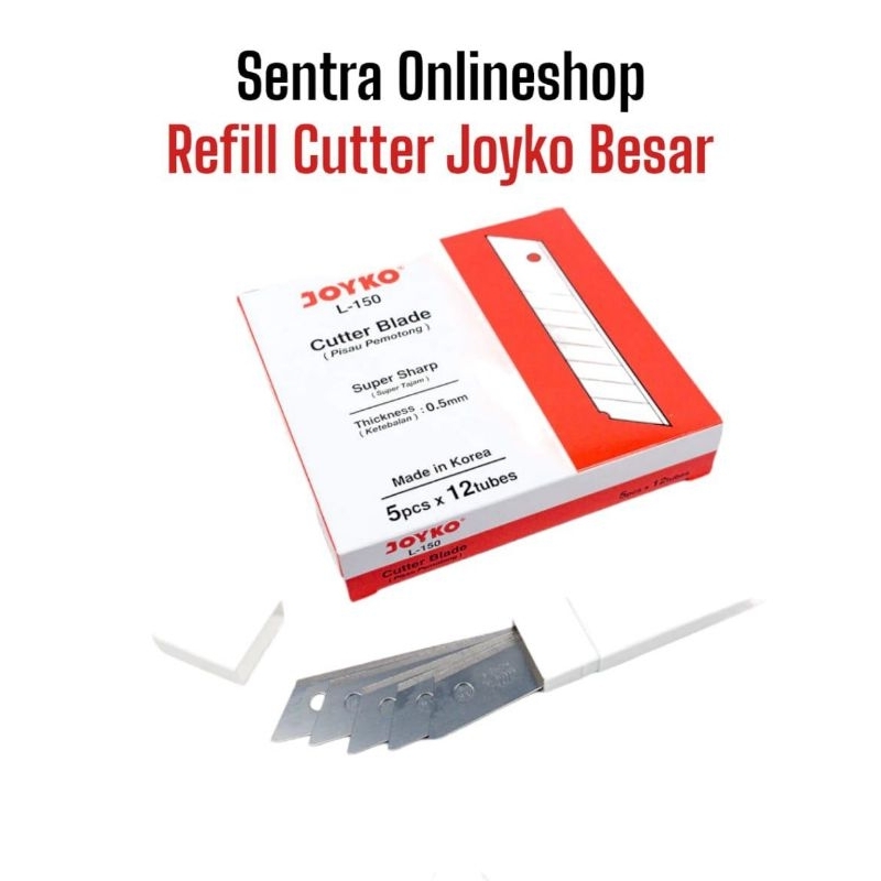 Jual Refill Isi Cutter Besar L-150 Joyko (5pc / Pack) | Shopee Indonesia