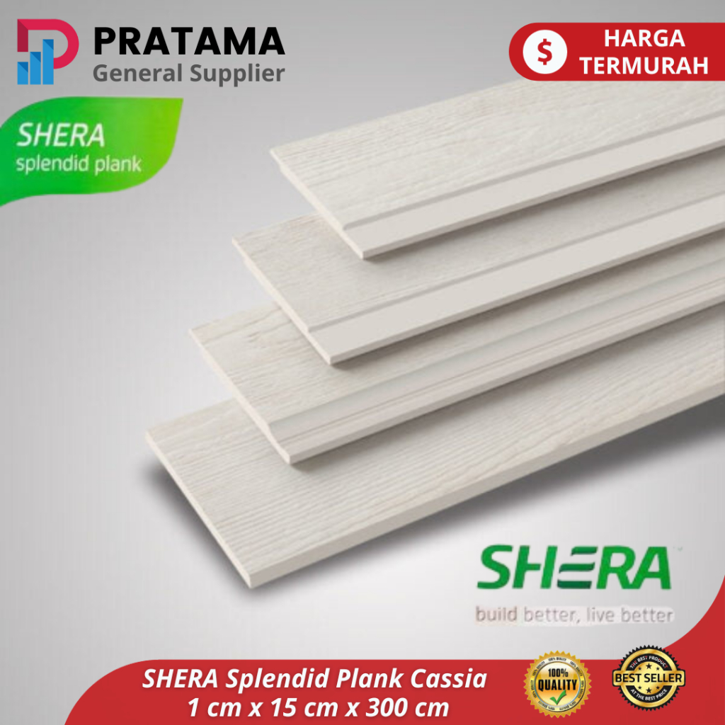 Jual Shera Splendid Plank Cassia 15 cm lisplang Fibercement Board ...