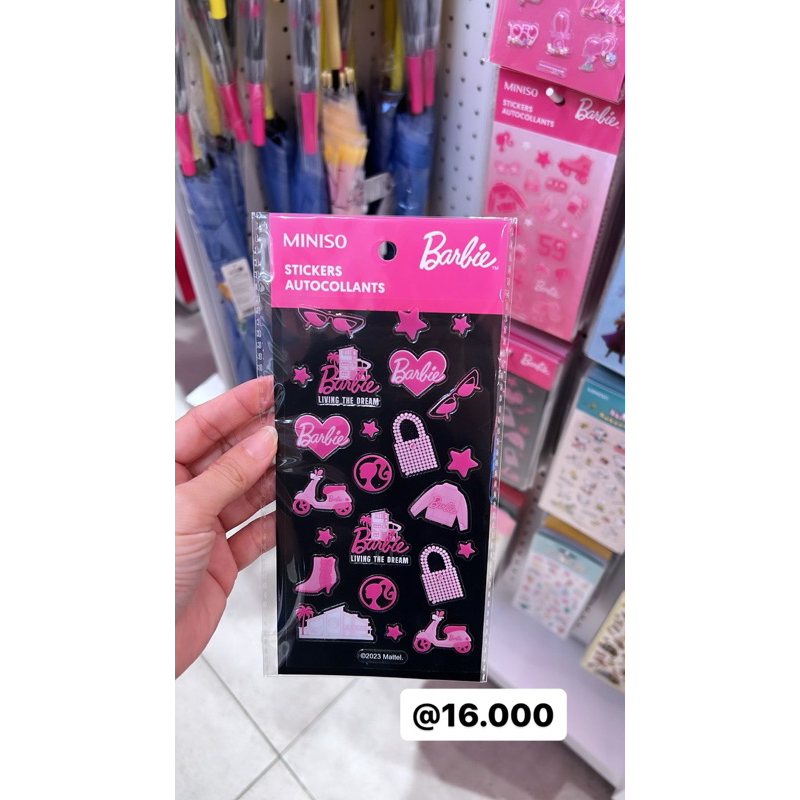 Jual Sticker Barbie Miniso x Barbie | Sticker Gliter Barbie | Shopee ...