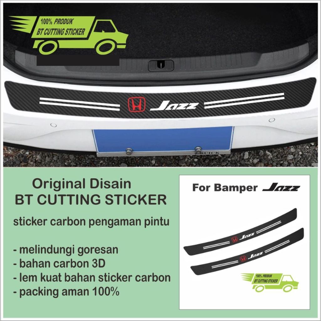 Jual sticker carbon honda jazz sticker carbon bemper belakang honda ...