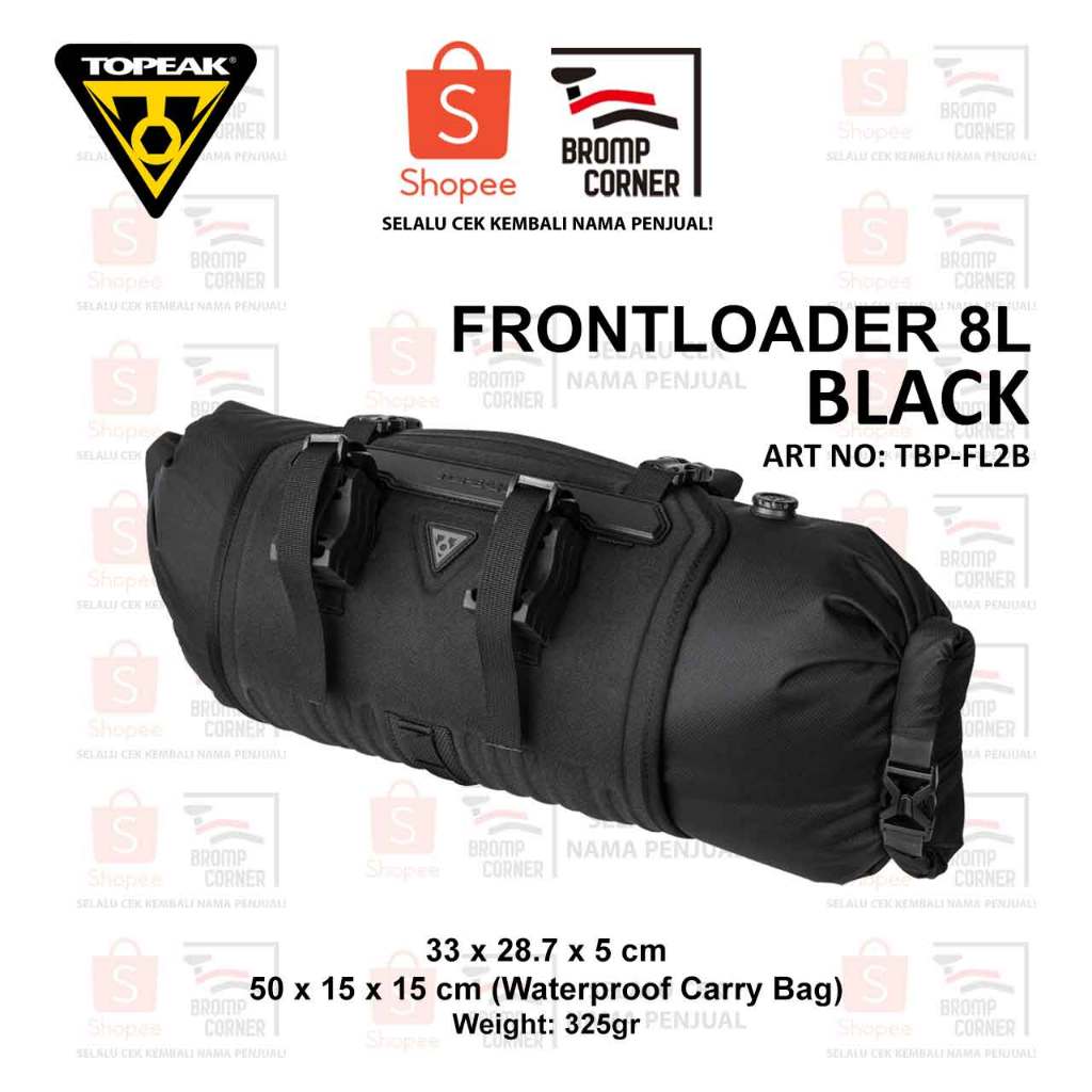 Jual TOPEAK TAS SEPEDA FRONTLOADER ART NO: TBP-FL2G / 8L | Shopee Indonesia