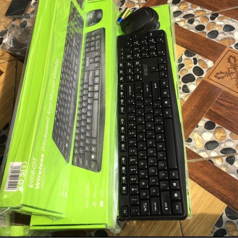 Jual Rp. 137.550 Min 5 Pcs // ROBOT KM3100 Wireless Keyboard dan Mouse ...