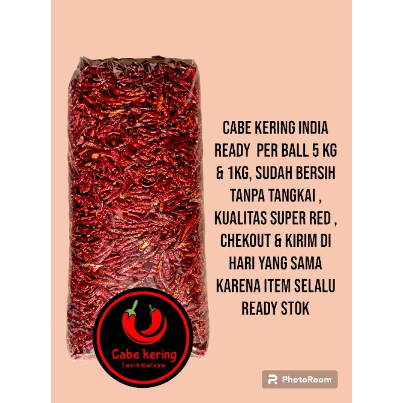 Jual CABE INDIA-CABE TEJA/CABE RAWIT KERING TANPA TANGKAI KEMASAN 5 KG ...