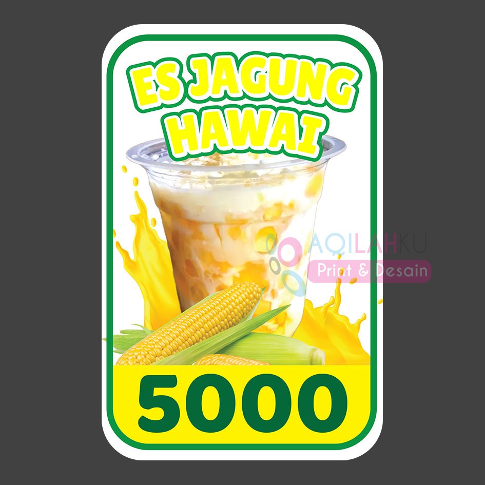 Jual Stiker Es Aquarium Stiker Termos ES Anti Air ukuran 14.5 x 22.5 cm ...
