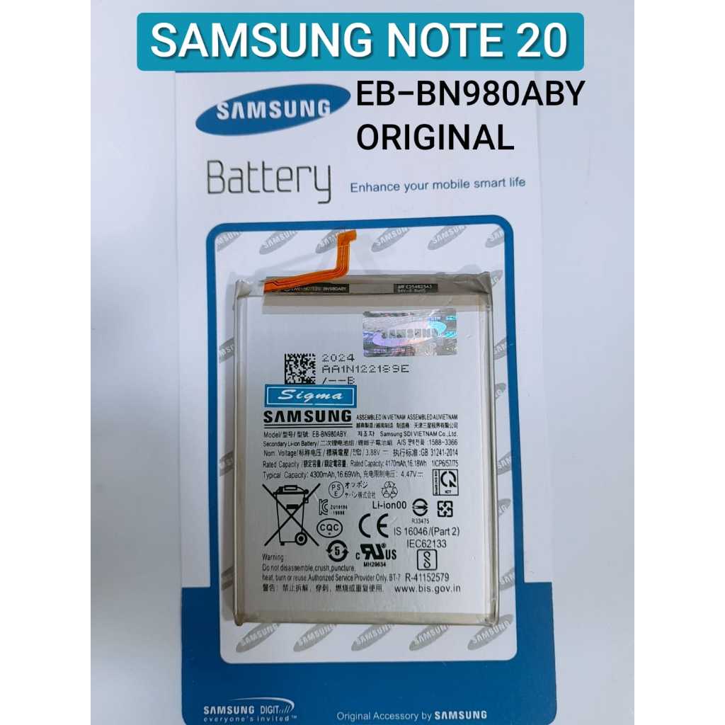 Jual SAMSUNG NOTE 20 BATERAI DOUBLE IC BATTERY ORIGINAL EB-BN980ABY ...