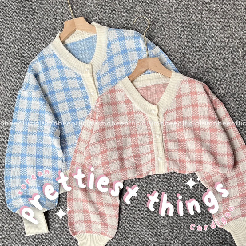 Jual PRETTIEST THINGS KOREAN CARDI // CARDIGAN RAJUT KOTAK KOREA CROP OVERSIZE BALON GEMOY ...