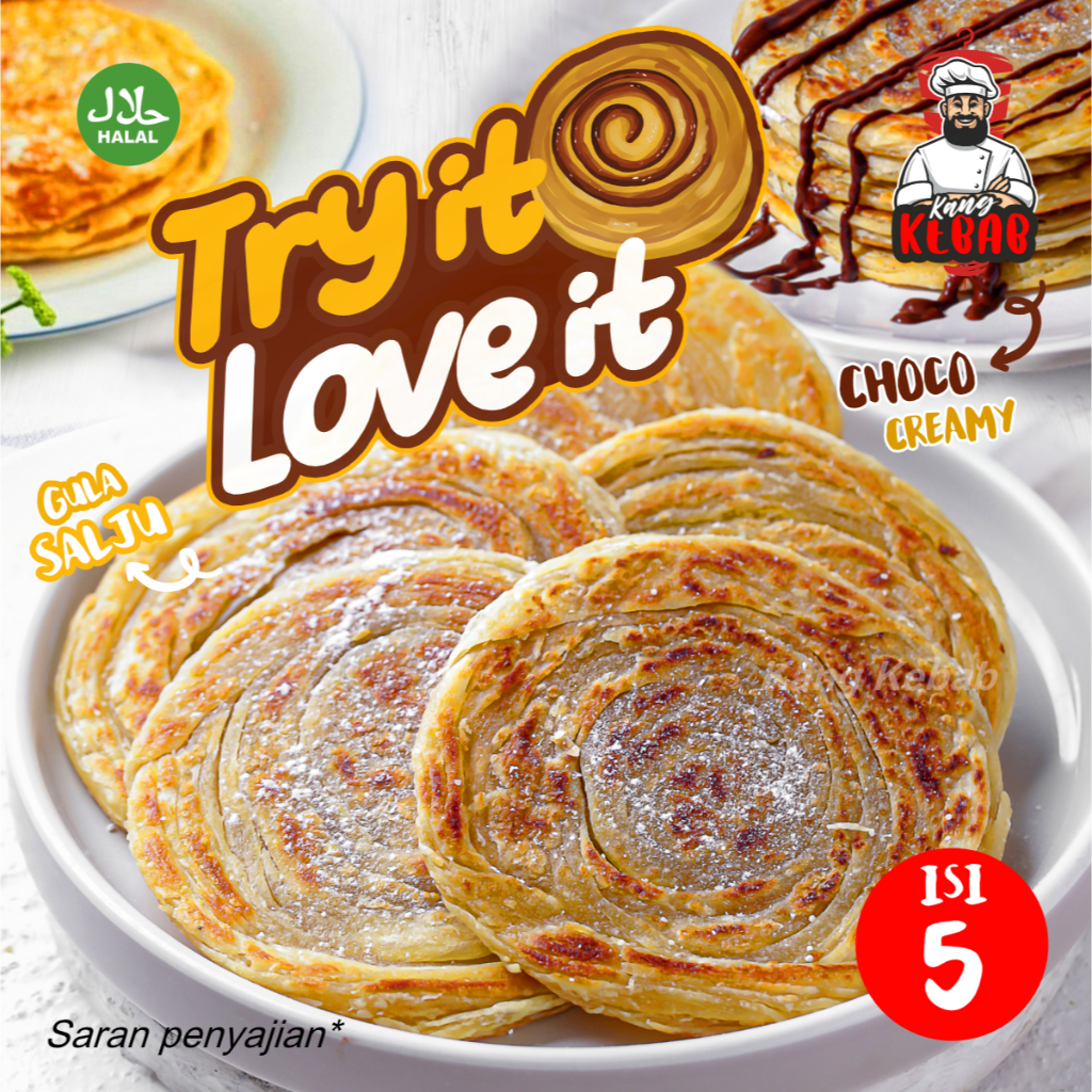 Jual Roti Maryam Roti Canai Roti Cane Isi 5 Authentic Kangkebab Cemilan