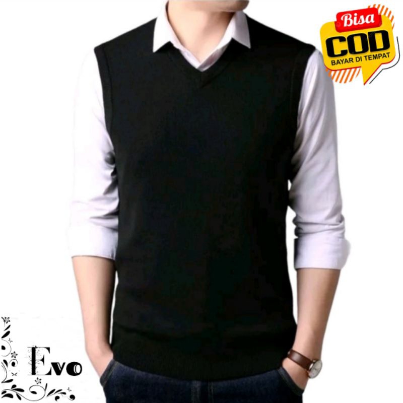 Jual EVO Premium Vest Knit Dewasa Pria/Wanita | Rompi Rajut Korean ...