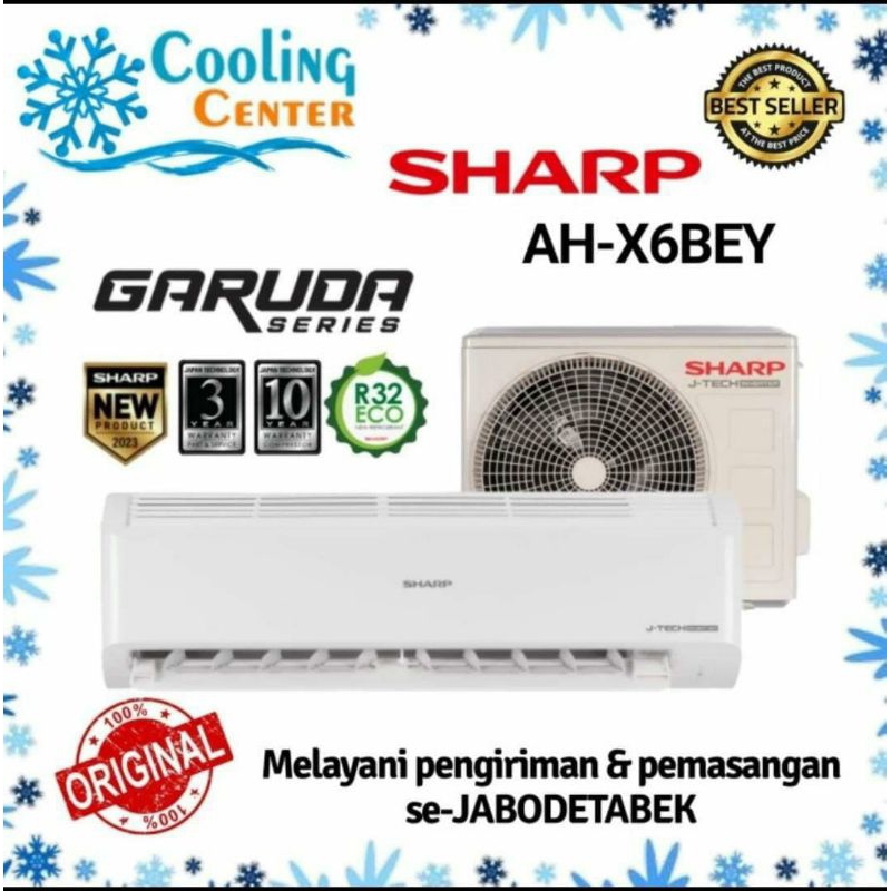 Jual AC SHARP AH - X 6 BEY 1/2 PK INVERTER HARGA AH-X6BEY UNIT ONLY | Shopee Indonesia