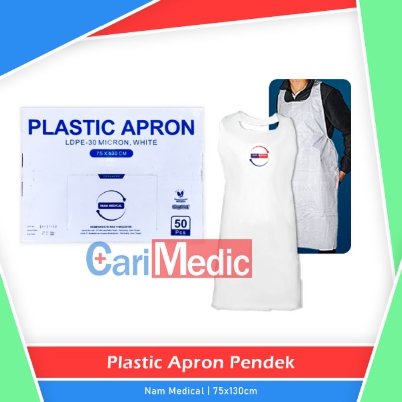 Jual Apron Plastik Celemek Medis Sekali Pakai APD Satuan Nam Medical ...