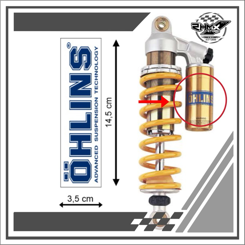 Jual stiker ohlins sticker shock ohlin tabung ohlins suspension ...