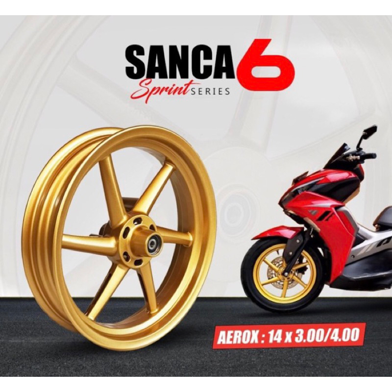 Jual Velg Racing Yamaha Aerox Model Sanca Velg Racing AEROX Uk 300-400 ...