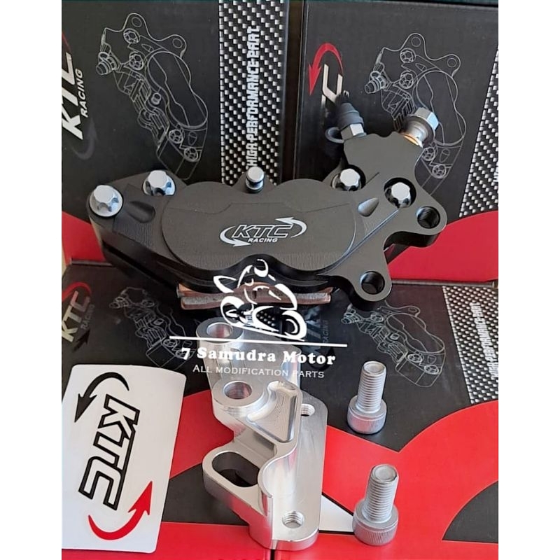 Jual kaliper ktc racing 4 piston full cnc + braket 300mm motor ninja r ...