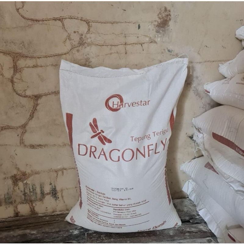 Jual tepung gandum dragonfly satu karung isi 25 kg | Shopee Indonesia