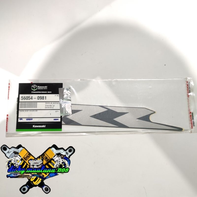 Jual STICKER STRIPPING BODY BELAKANG TULISAN RR NINJA 150 RR NEW HITAM ...