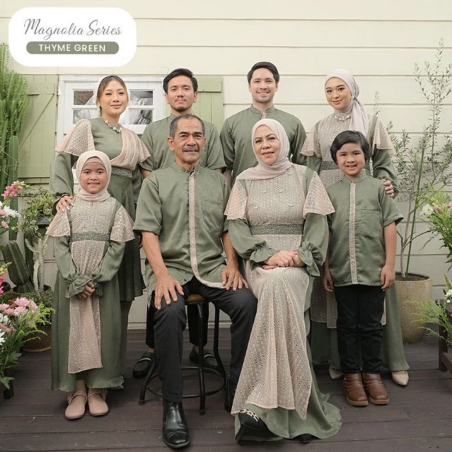 Jual Gamaleea - Magnolia Rayya Thyme Green / Family Set / Seragam ...