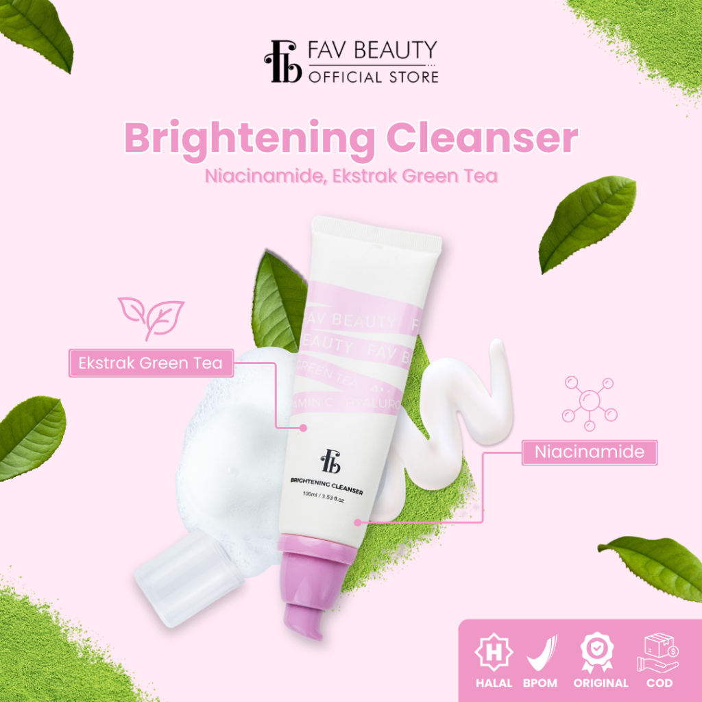 Jual FAV BEAUTY Brightening Cleanser Niacinamide 100gr Bpom Facial Wash Pencerah Wajah Sabun ...