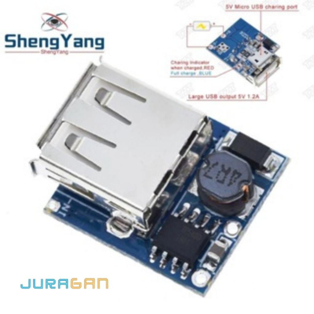 Jual MODUL POWERBANK 5V 1A CHARGER BATERAI MICRO USB | Shopee Indonesia