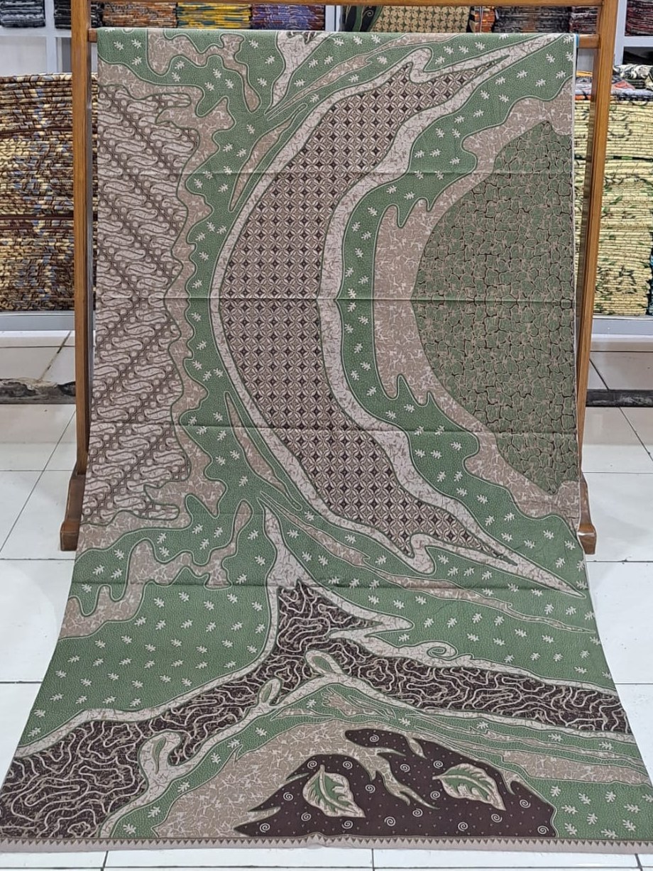 Jual Kain Batik SOLO motif galaran parang kawung daun | Shopee Indonesia