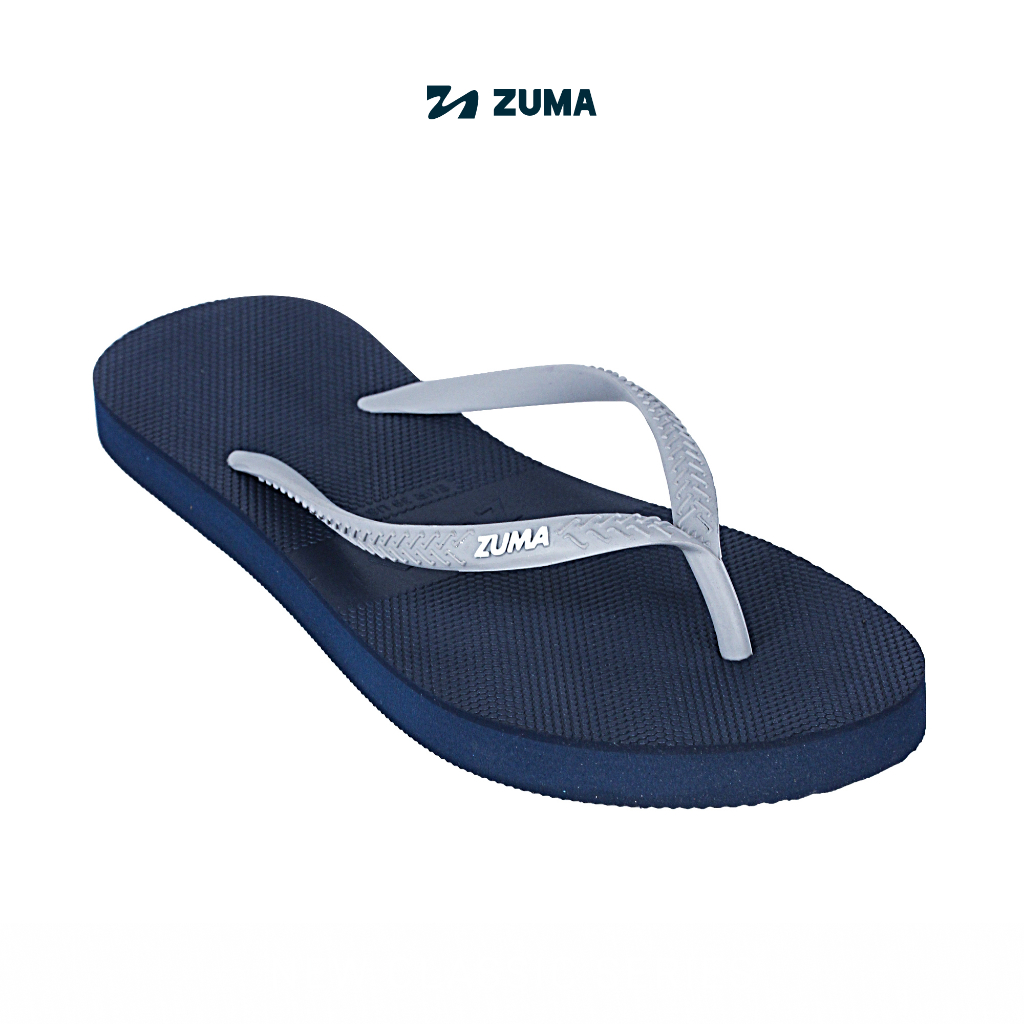 Jual Zuma Women Classic 23 Navy Grey, Sandal Jepit Wanita Karet Polos ...
