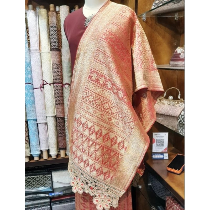 Jual SONGKET PANDAI SIKEK/SONGKET PADANG/SONGKET MINANG, BALAPAK, MOTIF ...