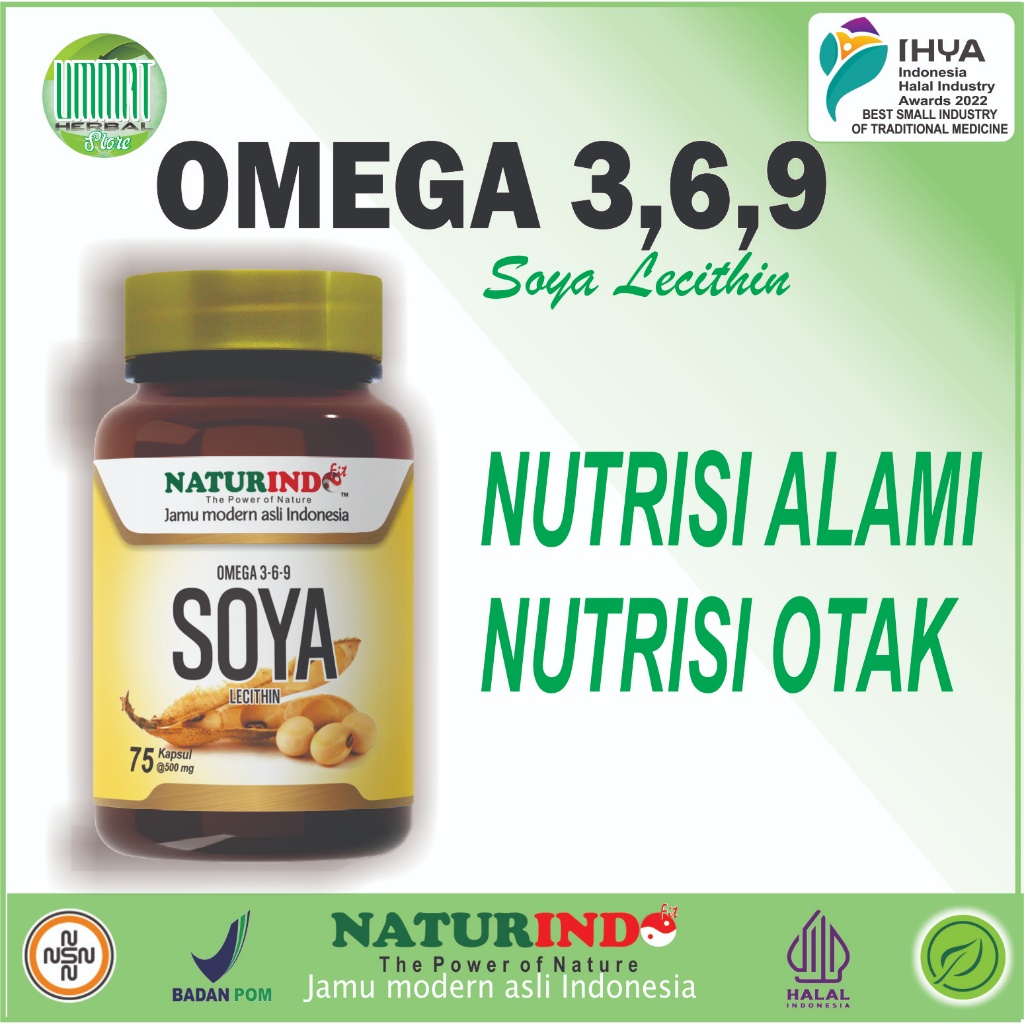 Jual Obat Herbal Soya Lecithin Omega 3 6 9 Nutrisi Otak Perbaikan Sel ...