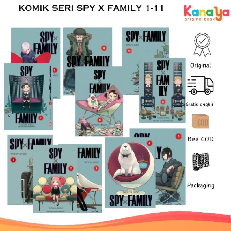Jual komik spy x family lengkap 1 2 3 4 5 6 7 8 9 10 11 12/tatsuya endo/gramedia [original 100% ...