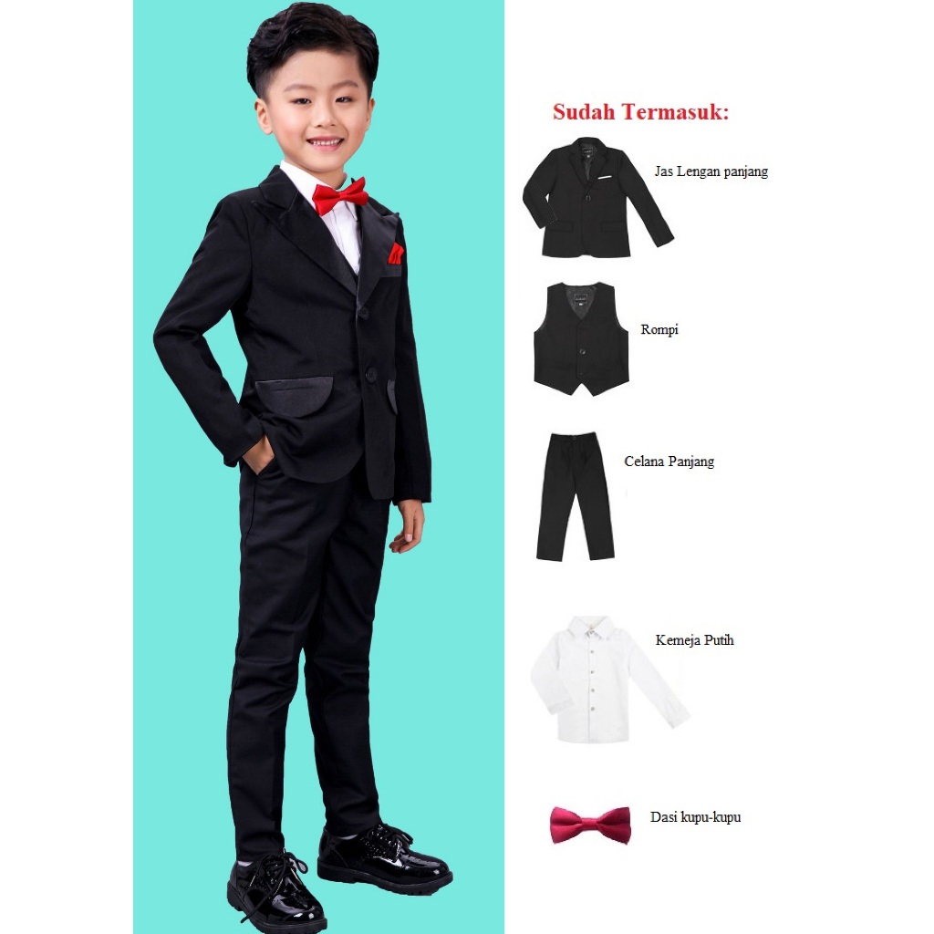 Jual POTO ORI xrt set JAS ANAK / setelan jas hitam / Biru navy anak ...