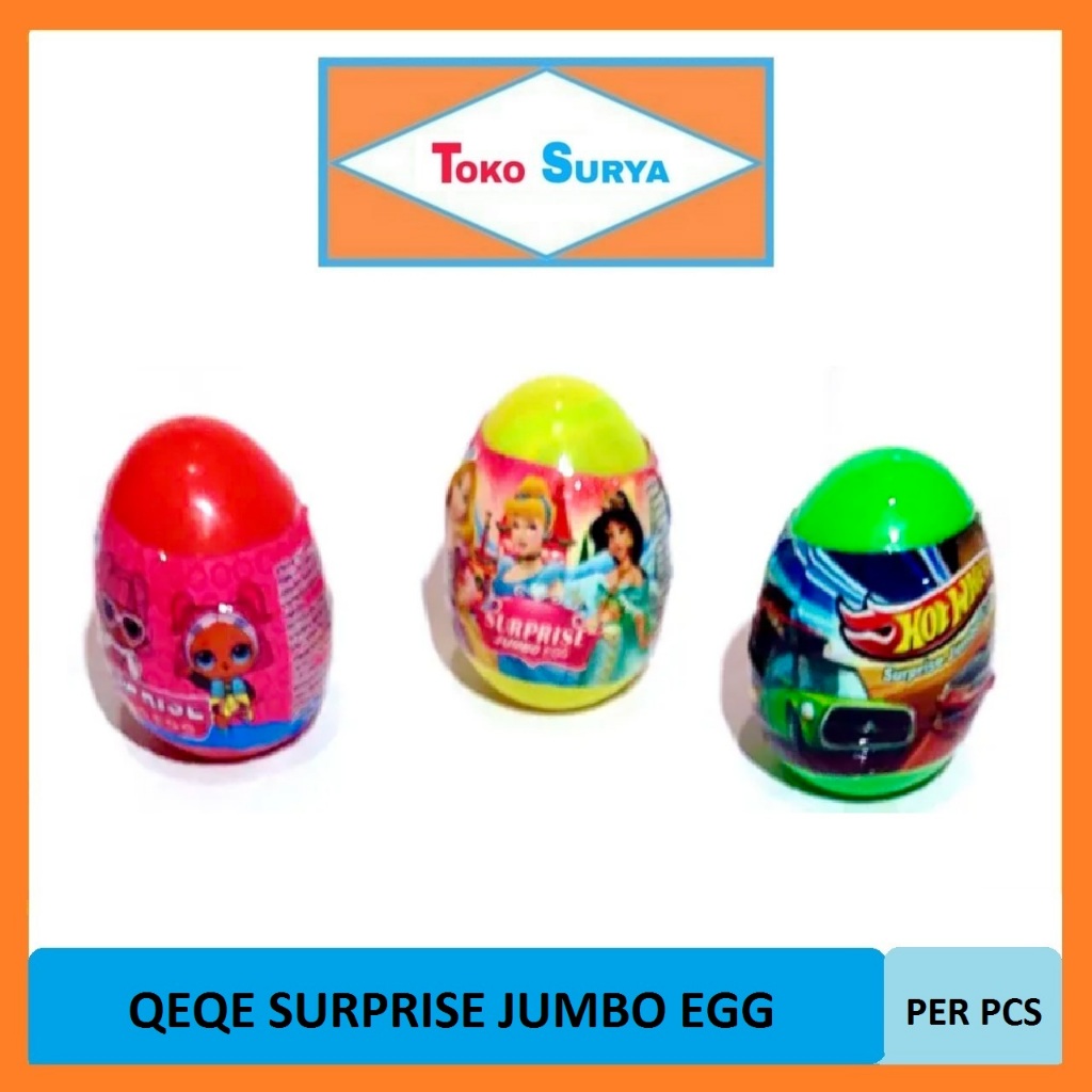 Jual QEQE Surprise Jumbo Egg Permen Keras Aneka Rasa Bentuk Telur (Pcs ...