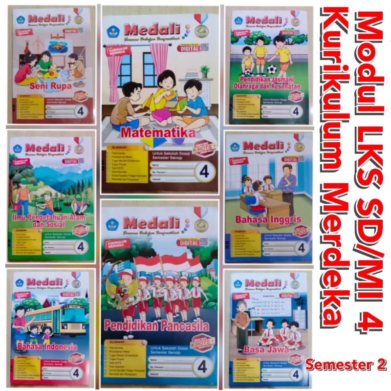 Jual LKS SD Kelas 4 semester 2 kurikulum Merdeka terbaru Modul LKS ...