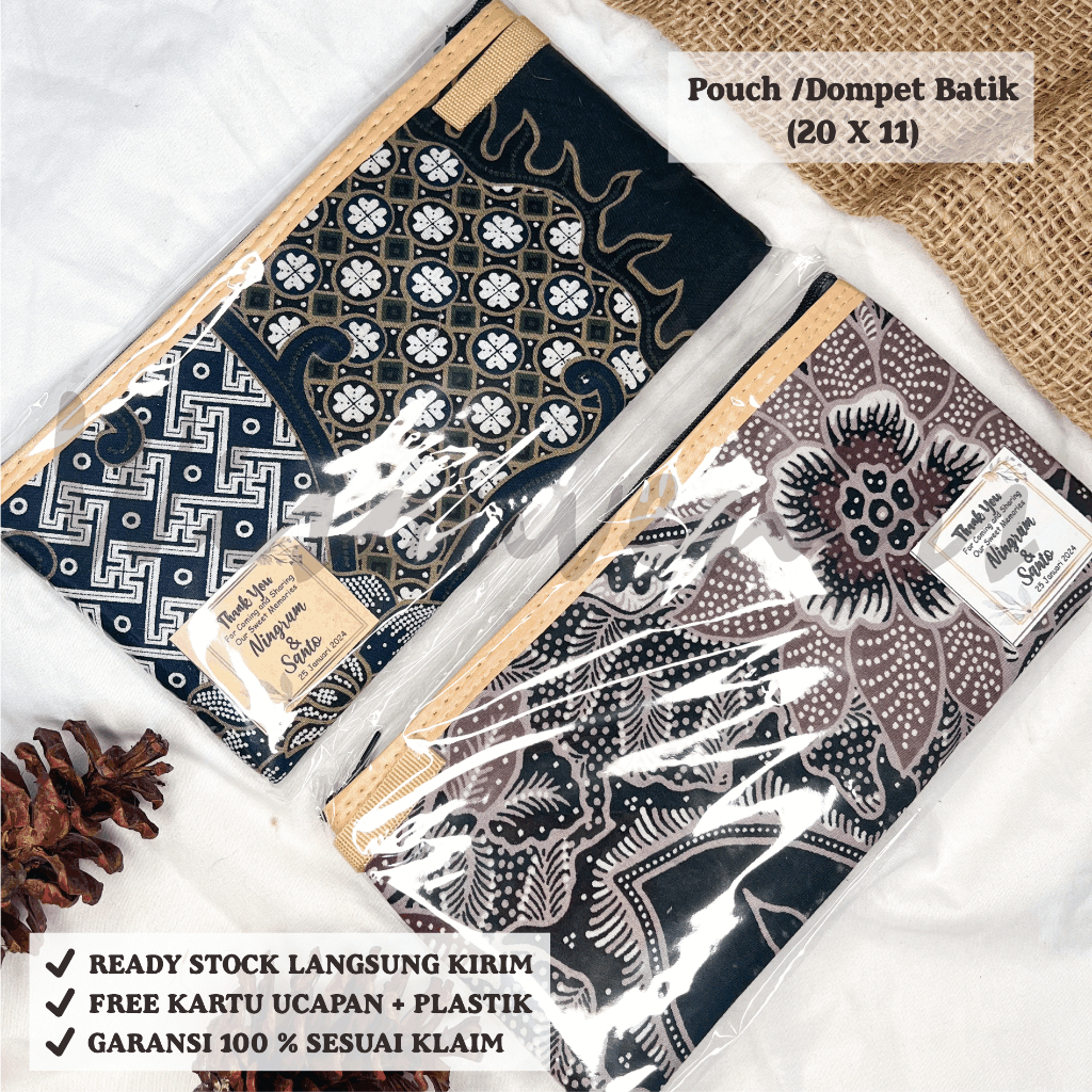Jual Souvenir Pernikahan Dompet batik Khas Jogja Ukuran (20 x 11) Part 5 Souvenir pouch batik ...