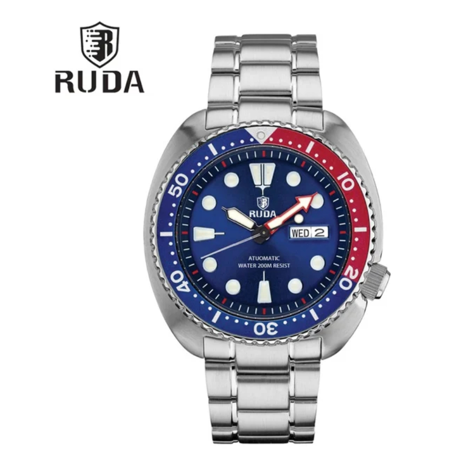 Jual Jam Tangan Original RUDA R8602G Turtle Diver's Pepsi Ocean Blue ...