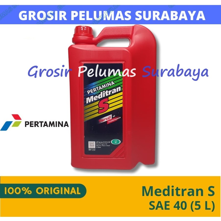 Jual Original Oli Diesel Pertamina Meditran S40 galon 5ltr Jerigen 5 ...