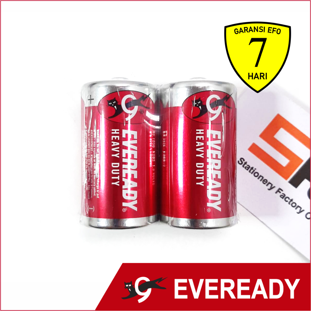 Jual Baterai Eveready Besar isi 2 Merah - D Size Dry Cell Battery No ...