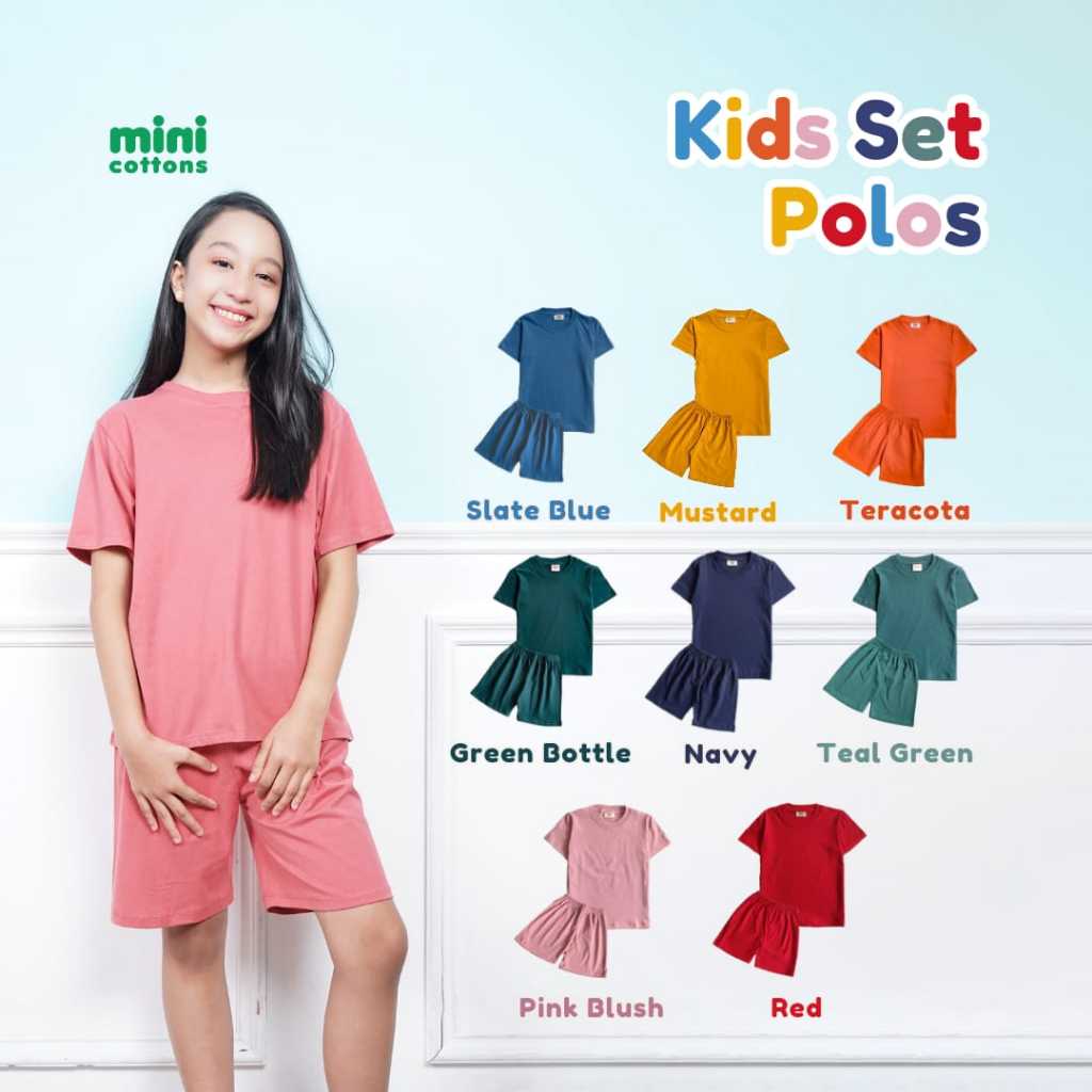 Jual [CLEARANCE SALE] Minicottons Kids Set Setelan Kaos Polos 100% ...