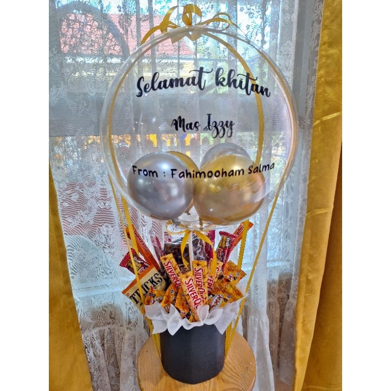 Jual Buket Balon Semarang/Bloom Box Snack/Bloom Box Balon/Buket Balon ...