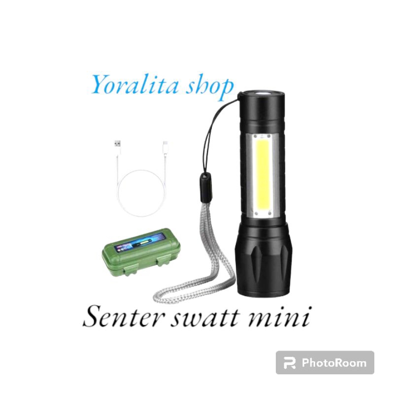 Jual Senter Swat Mini Zoom Senter Police LED COB | Shopee Indonesia