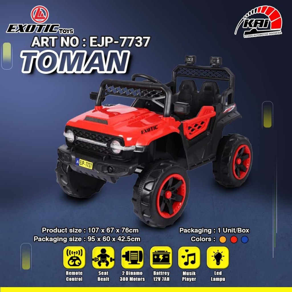 Jual Mobilan Aki Model Jeep 7730 Exotic // Mainan Mobilan Anak ...