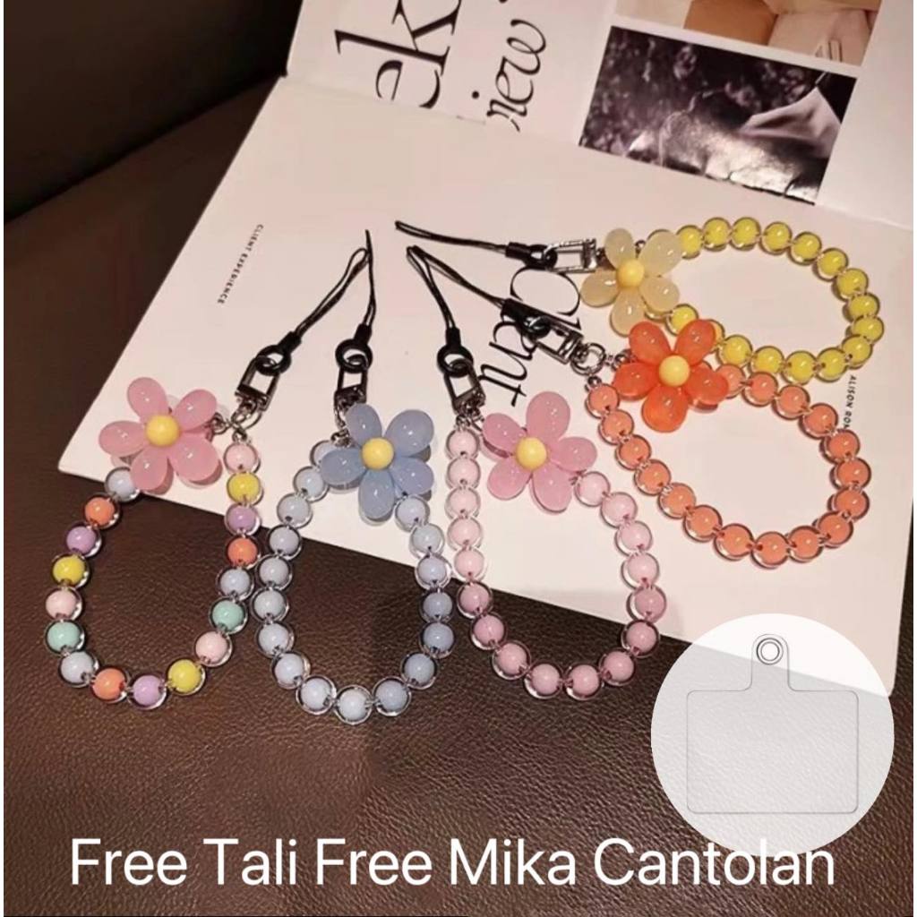 Jual Lanyard Rantai Portabel Manik-Manik Gantungan Bunga Warna-Warni ...