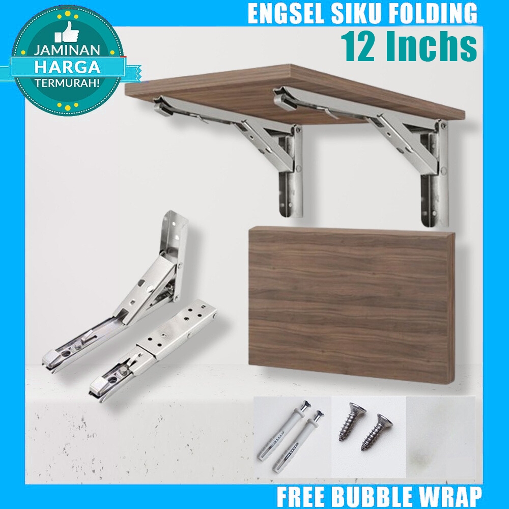 Jual Engsel Siku Folding Meja Lipat Ambalan Stainless 12 Inch 65KG Set ...