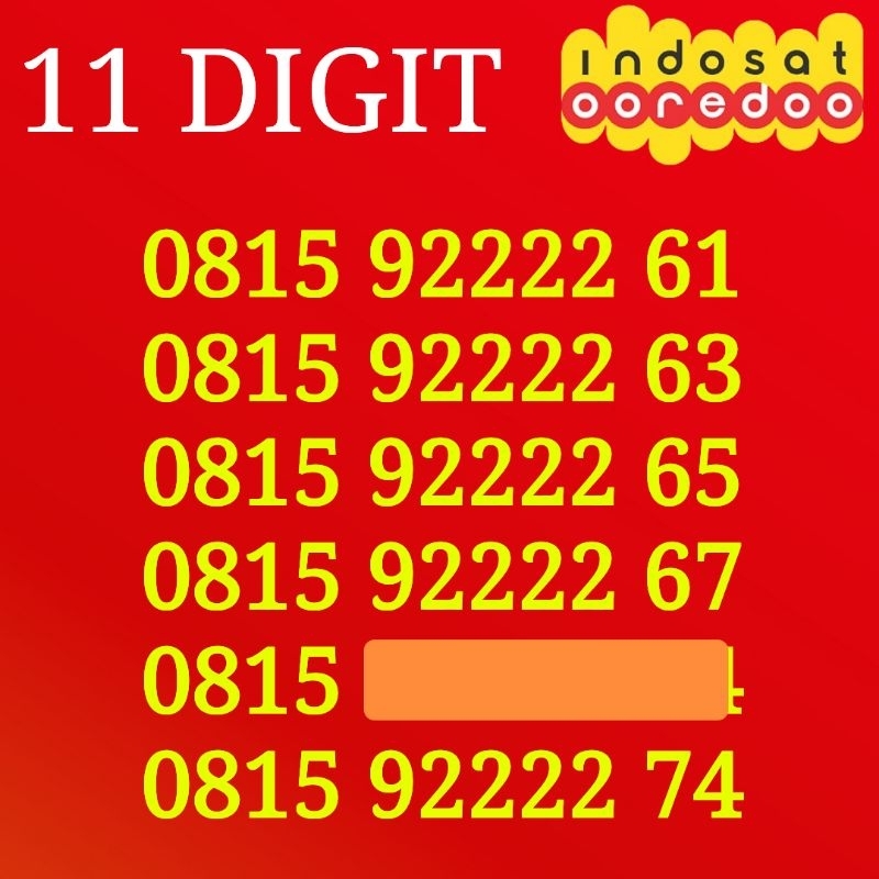 Jual kartu perdana im3 cantik seri jarang ada langka 11 digit reguler ...