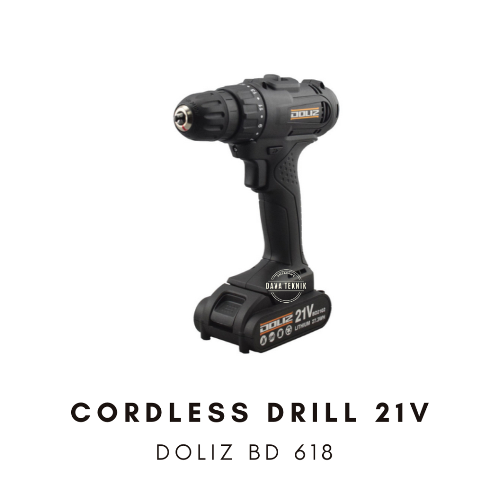 Jual DVT | DOLIZ BD 618 CORDLESS DRIL 21V | Shopee Indonesia