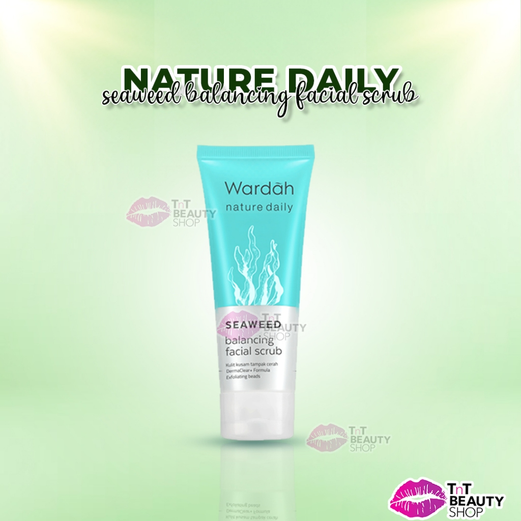 Jual Wardah Nature Daily Seaweed Balancing Facial Scrub 60ml - Scrub ...