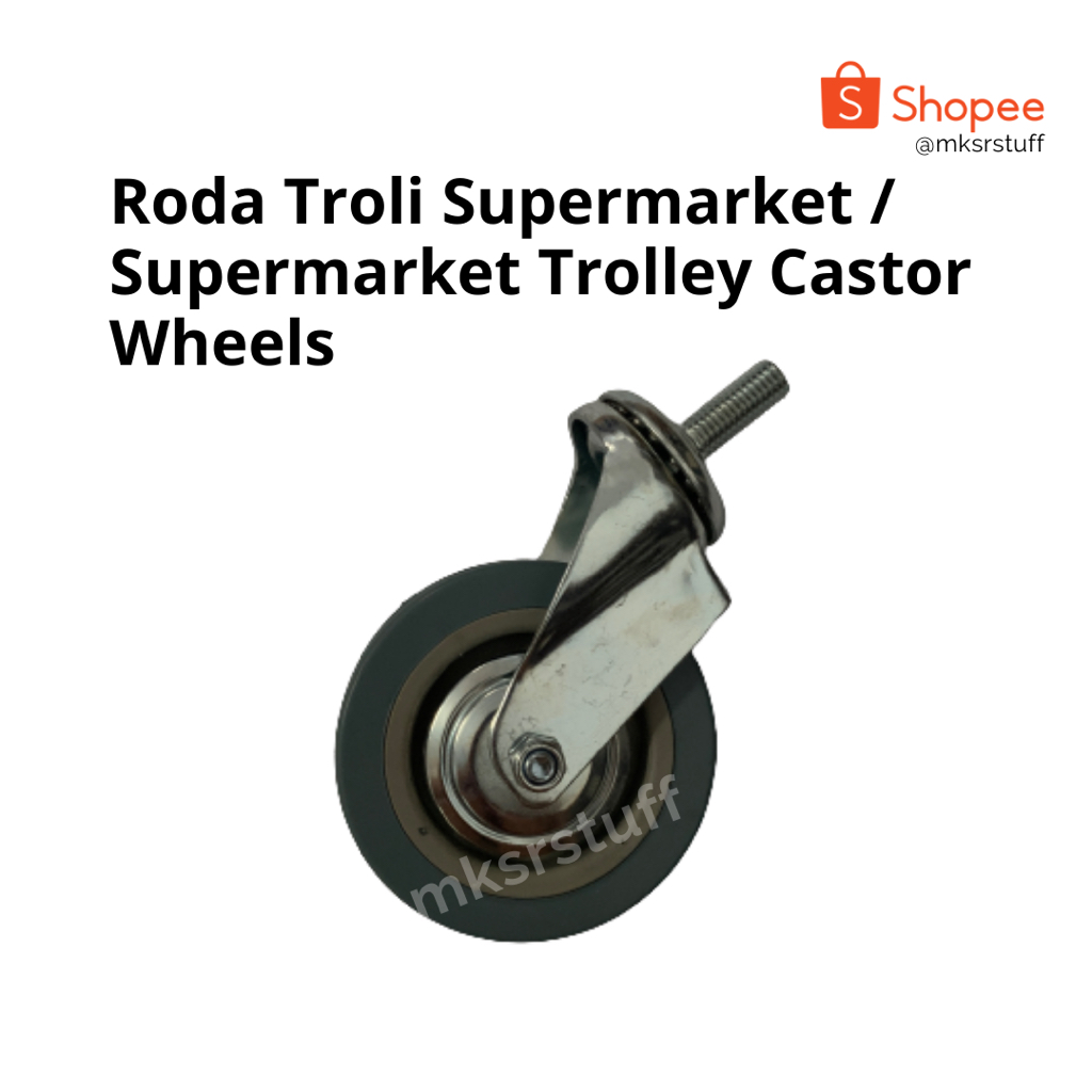 Jual Roda Troli Supermarket (4 inch) | Shopee Indonesia